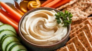 Creamy Honey Mustard Greek Yogurt Spread - saucefreaks.com