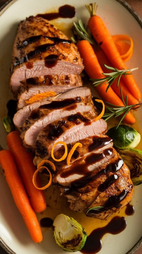 Zesty Orange Rosemary Balsamic Butter Sauce - saucefreaks.com