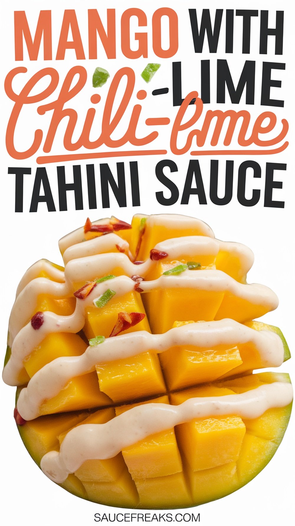 Mango with Chili-Lime Tahini Sauce - saucefreaks.com